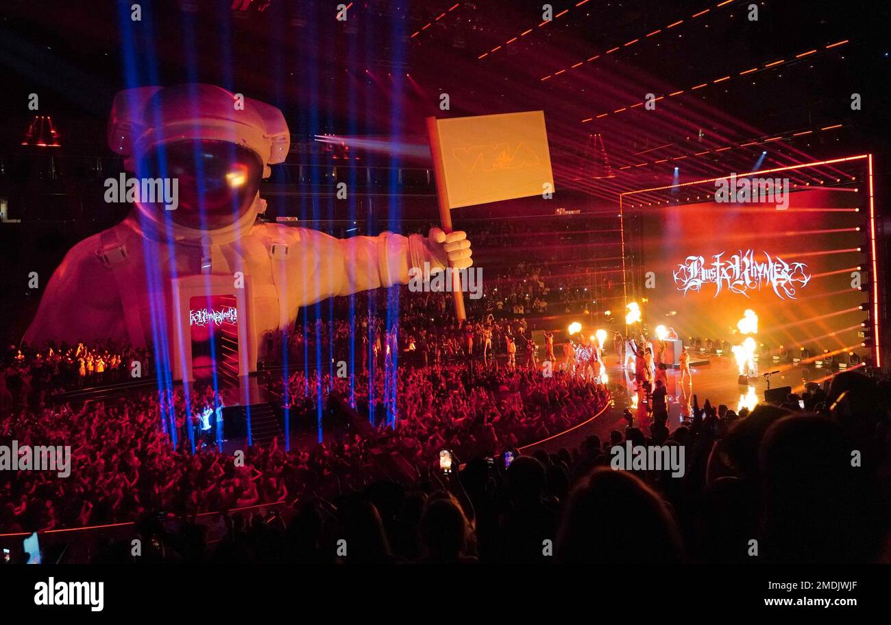 Spliff Star, left, and Busta Rhymes perform at the MTV Video Music ...