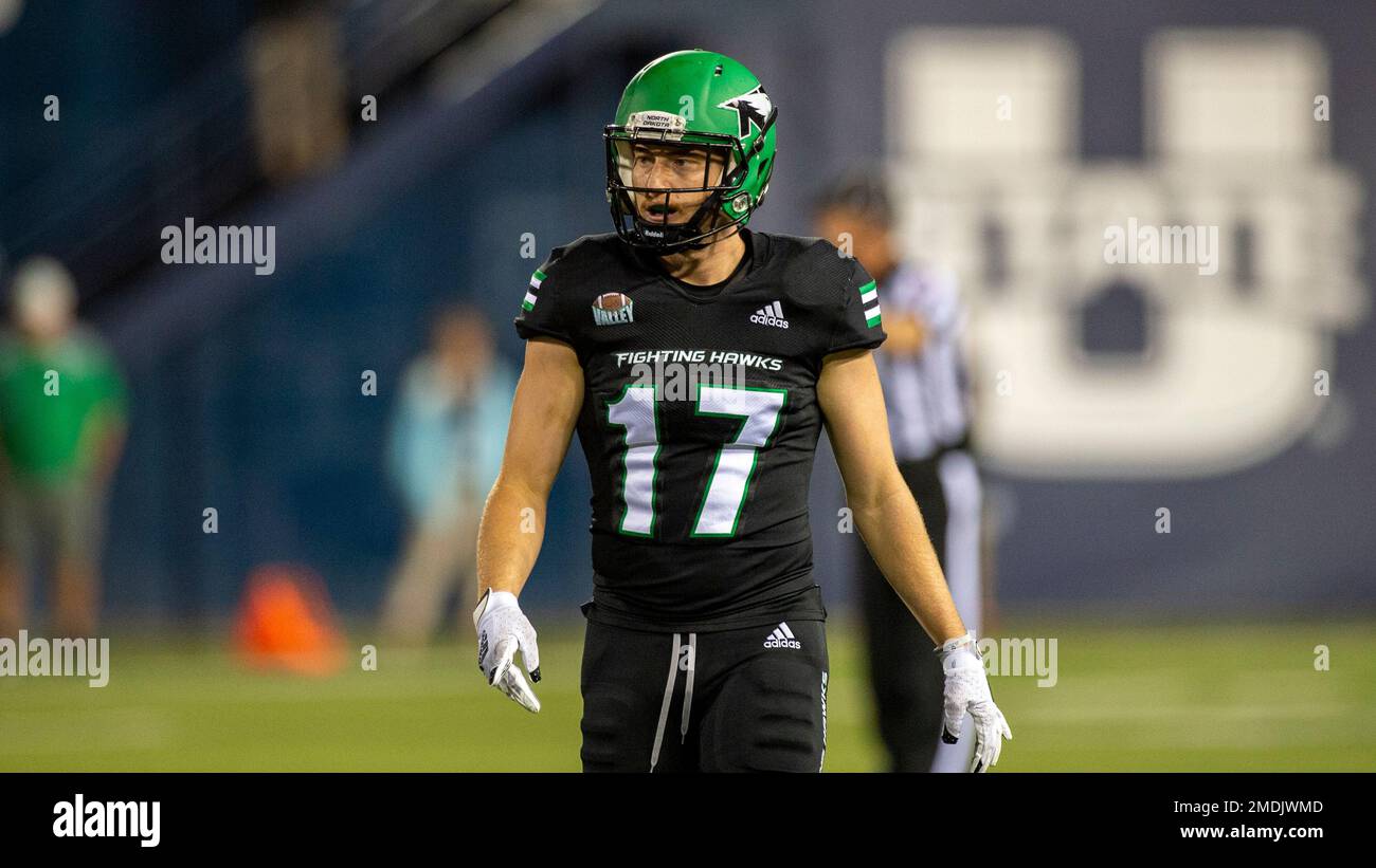 North Dakota Fighting Hawks defensive back Hayden Galvin (17) during an ...