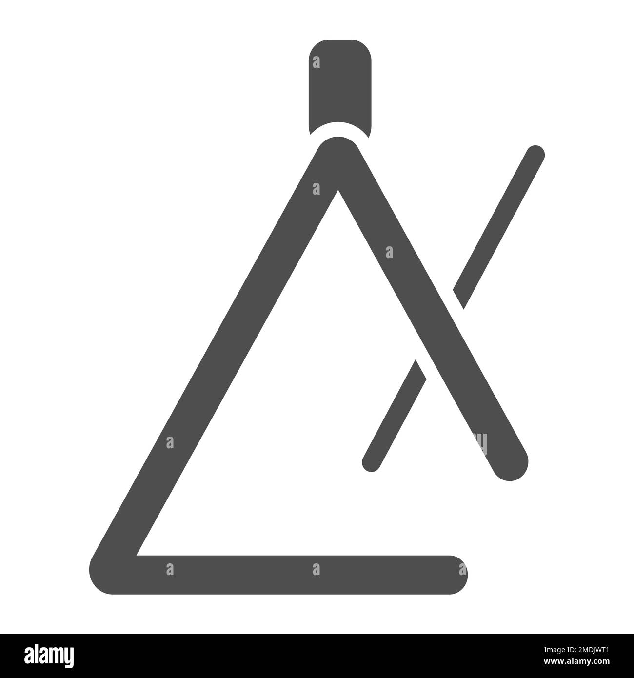 Triangle glyph icon, musical and play, instrument sign, vector graphics ...