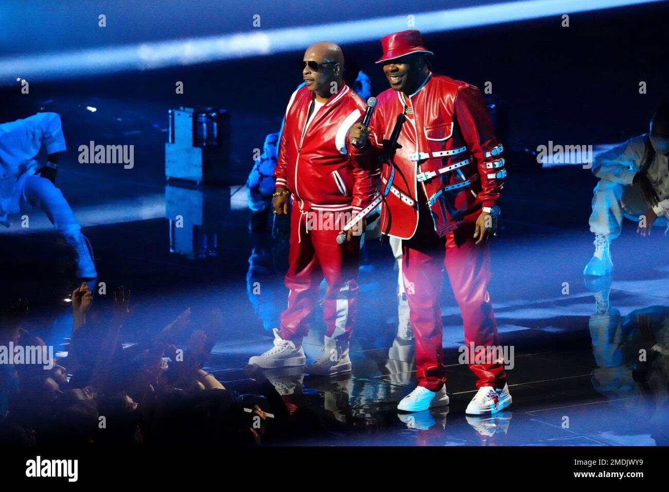 Spliff Star, left, and Busta Rhymes perform at the MTV Video Music ...