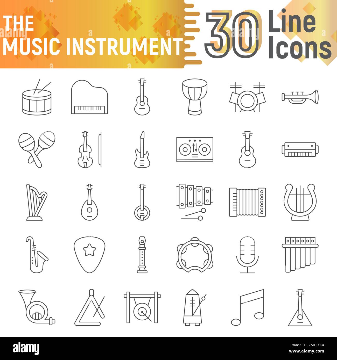 Illustrations musical instruments hi-res stock photography and images ...