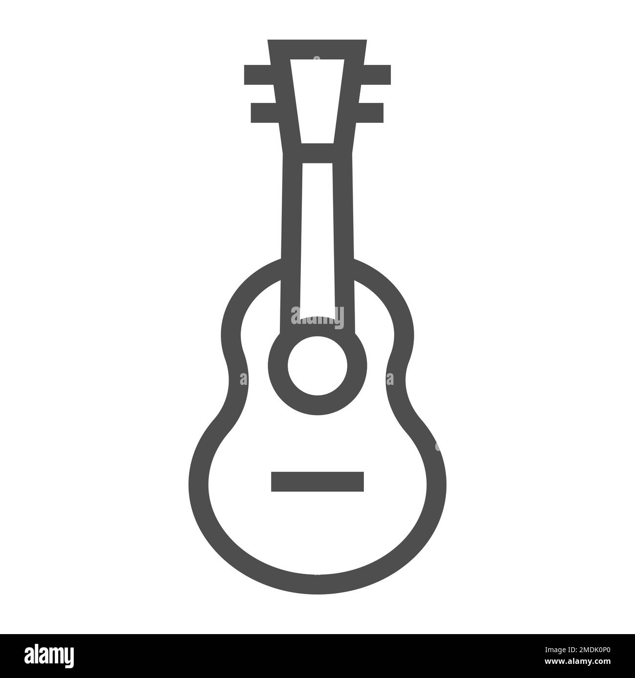 Ukulele line icon, music and string, guitar sign, vector graphics, a ...