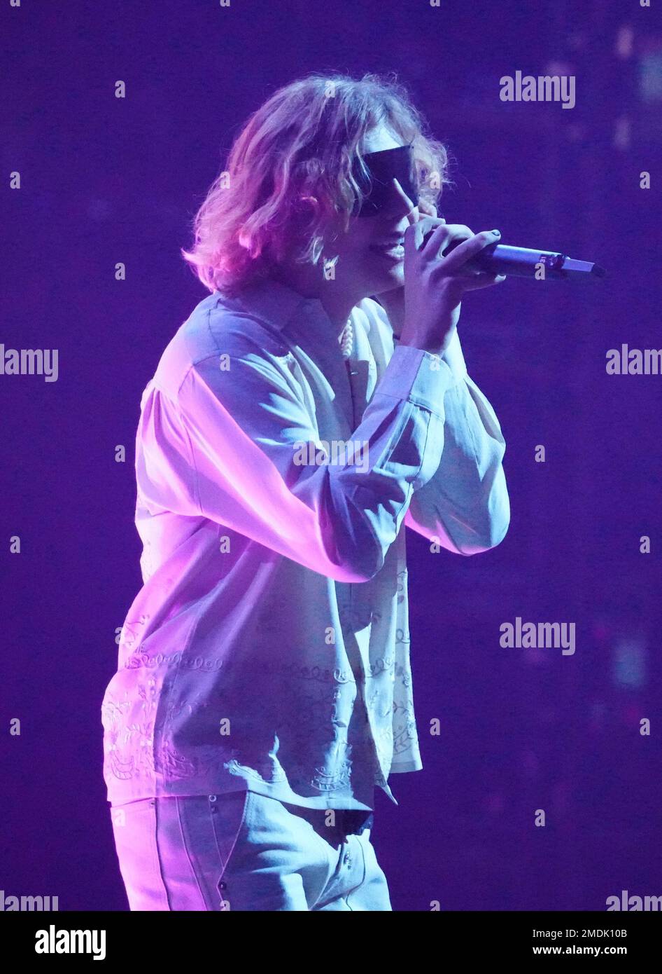 The Kid Laroi performs "Stay"at the MTV Video Music Awards at Barclays ...