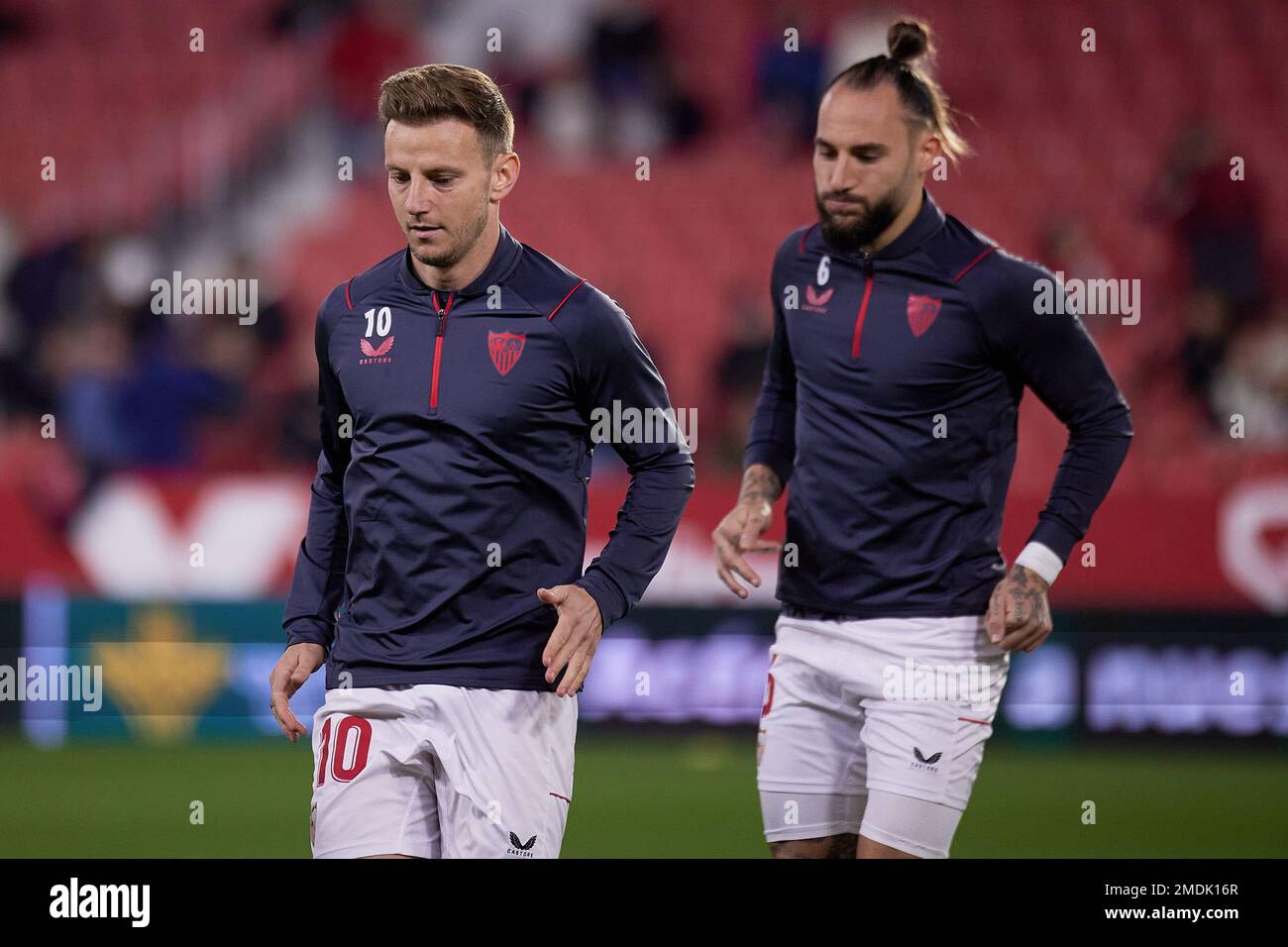 Seville, Spain. 21st, January 2023. Ivan Rakitic (10) of Sevilla FC is ...