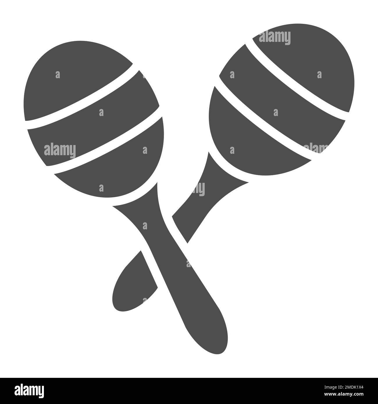 Maracas glyph icon, music and mexican, instrument sign, vector graphics ...