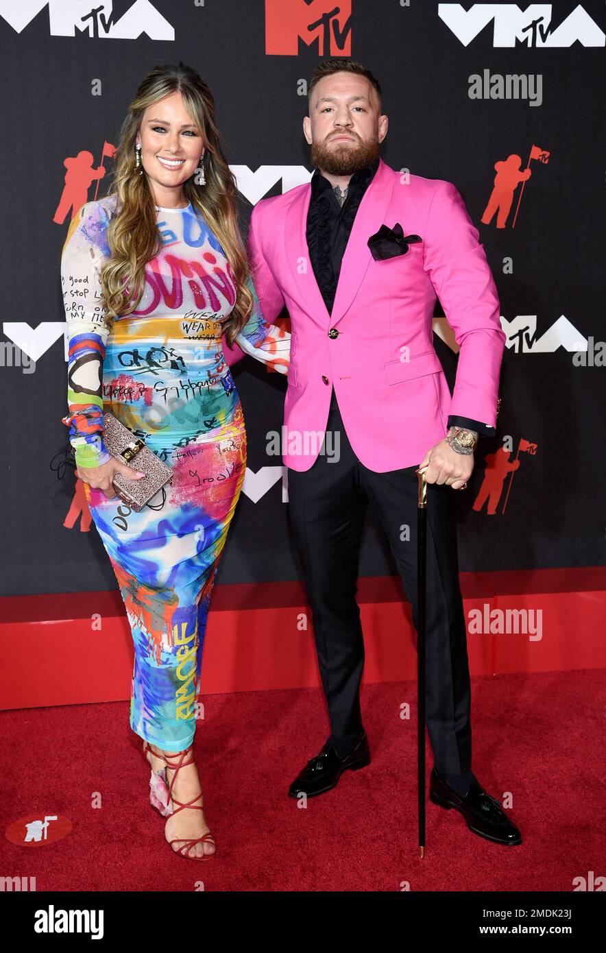 Dee Devlin, left, and Conor McGregor arrive at the MTV Video Music ...