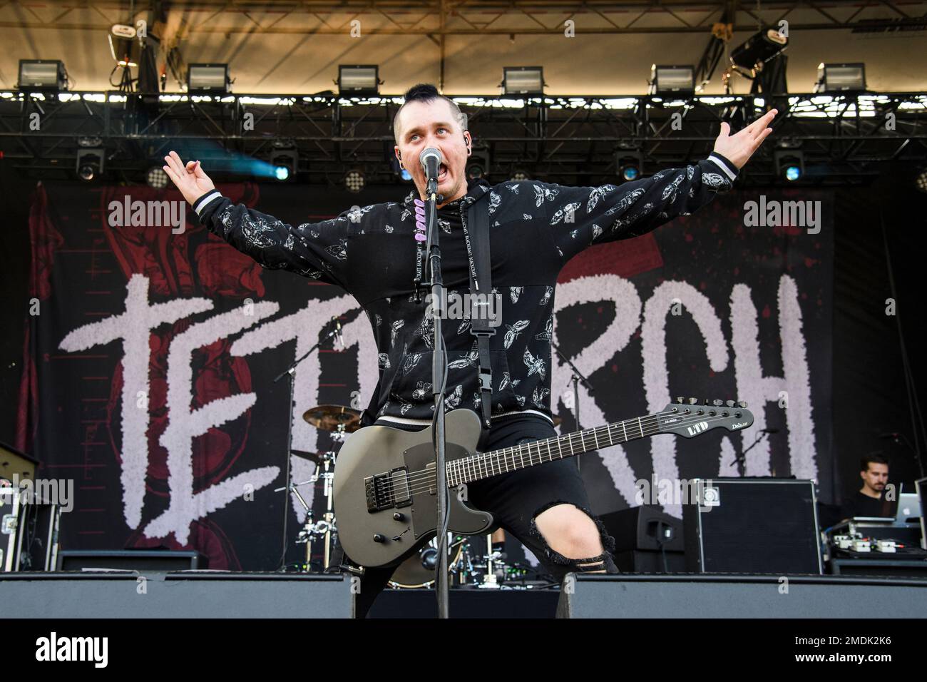Josh Fore of the band Tetrarch performs on Day 3 of the Inkcarceration ...