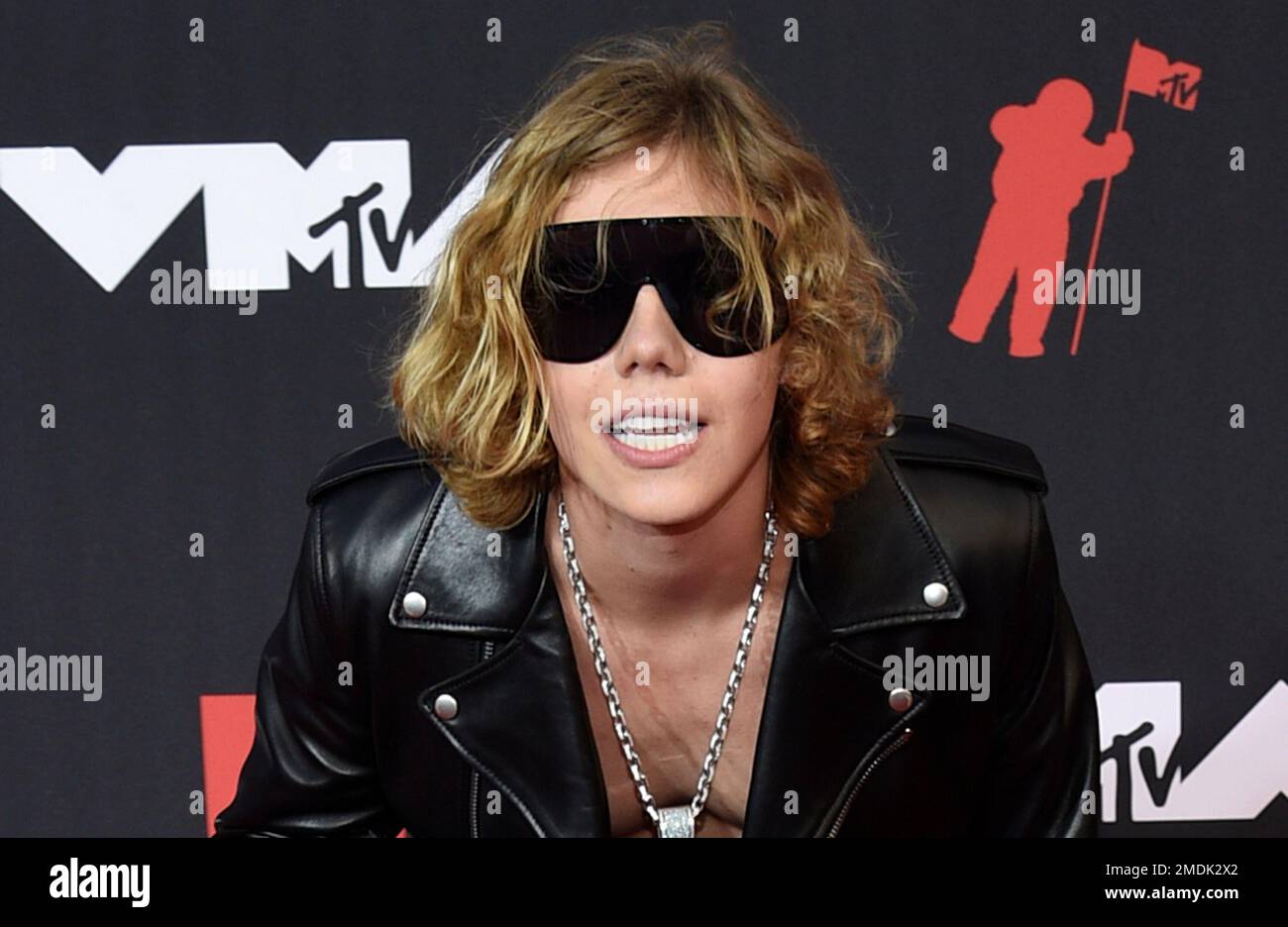 The Kid Laroi arrives at the MTV Video Music Awards at Barclays Center ...