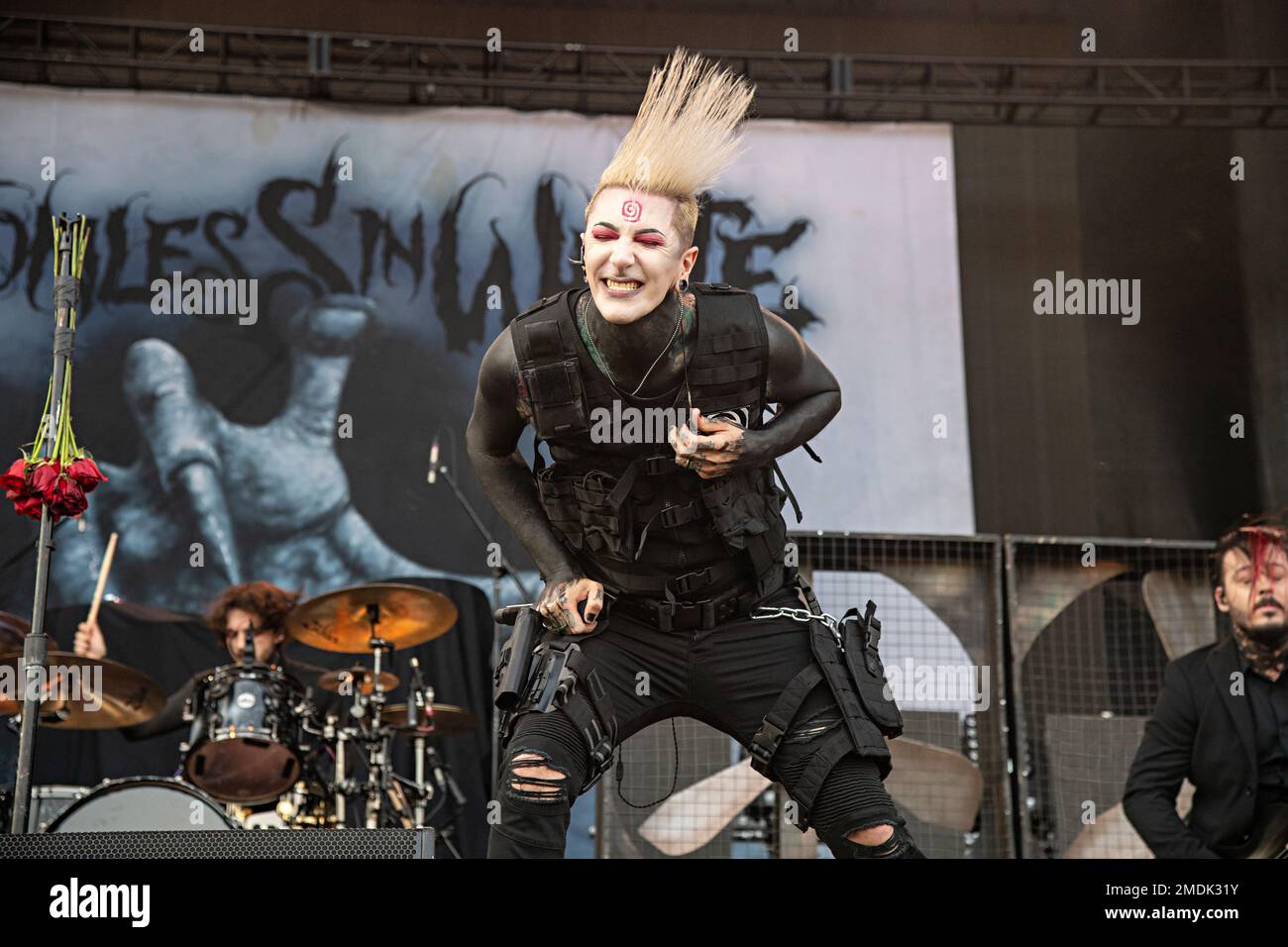 Chris "Motionless" Cerulli of Motionless in White performs at ...