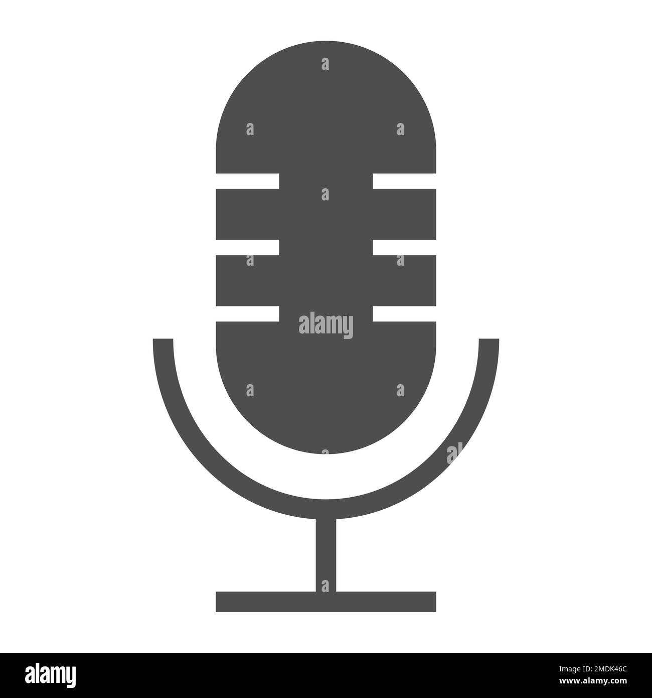 Microphone glyph icon, musical and audio, record sign, vector graphics ...