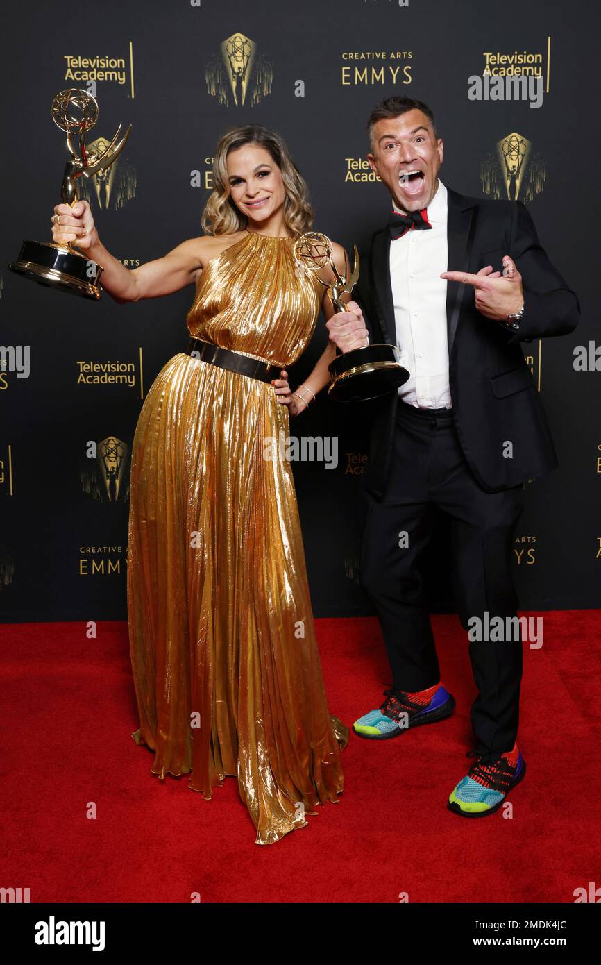 Goloka Bolte and Ethan Petersen, winners of the award for outstanding ...