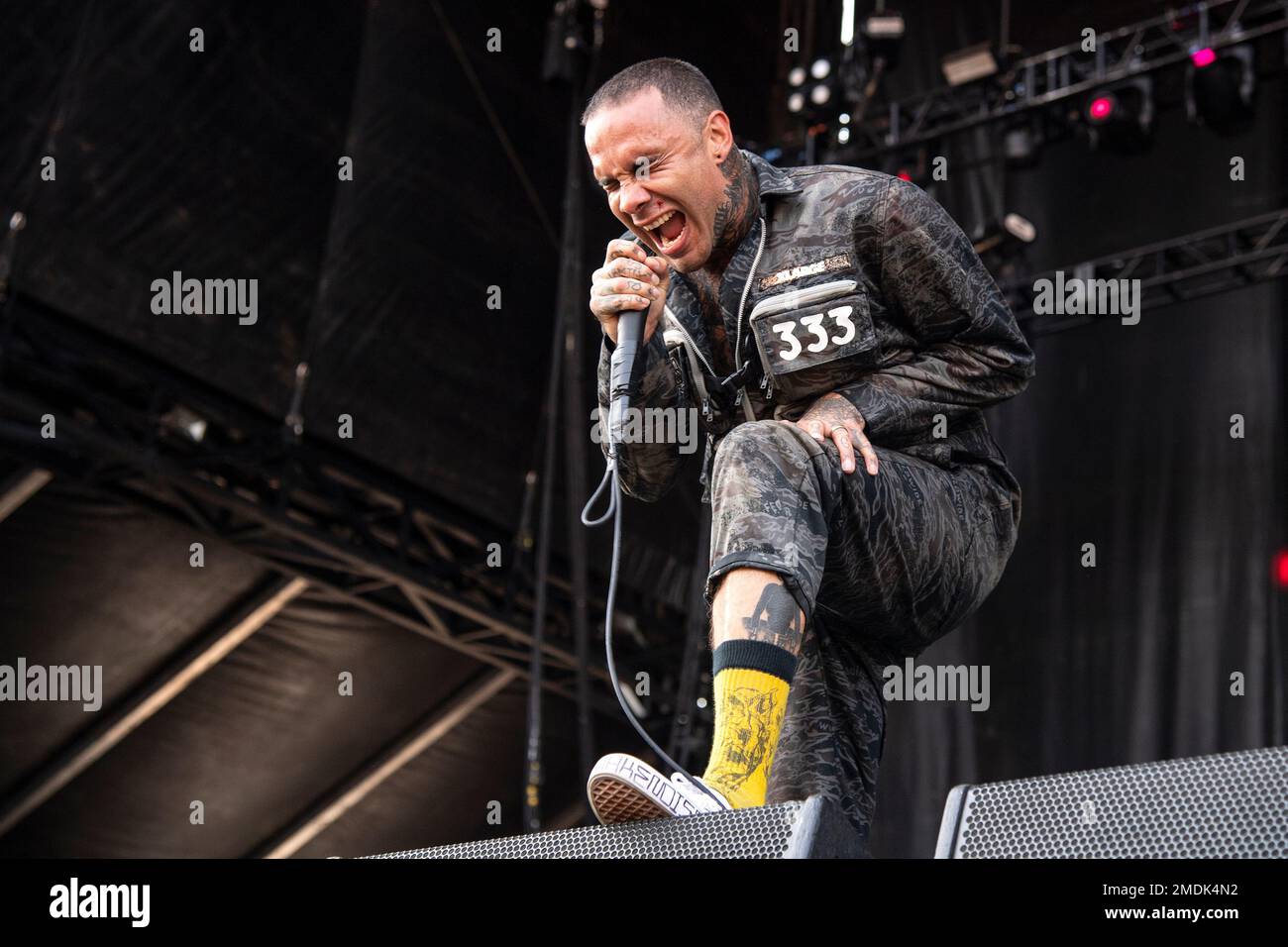 Jason Aalon Butler of Fever 333 performs at Inkcarceration Music and ...