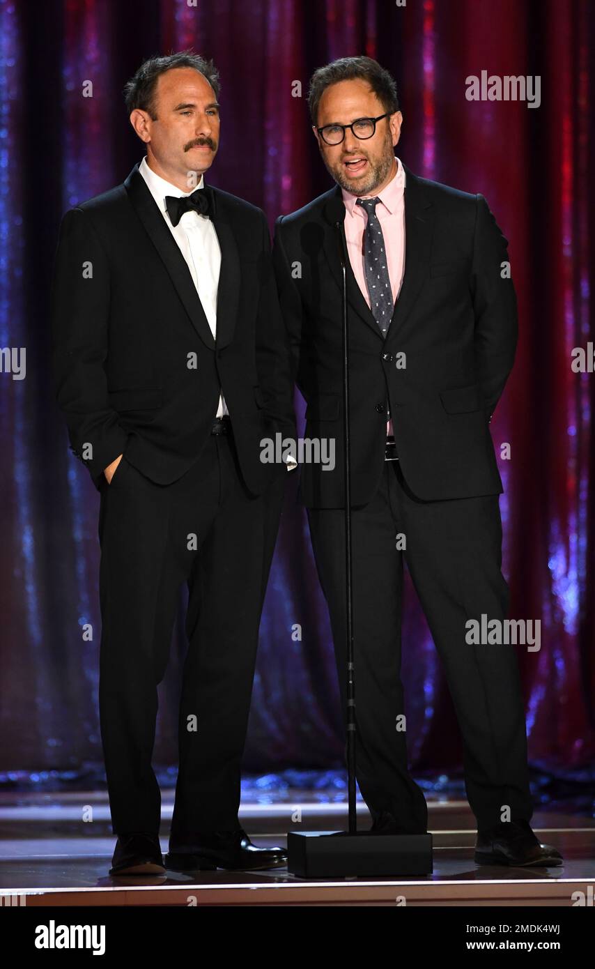 Randy Sklar, left, and Jason Sklar appear on stage during the second ...