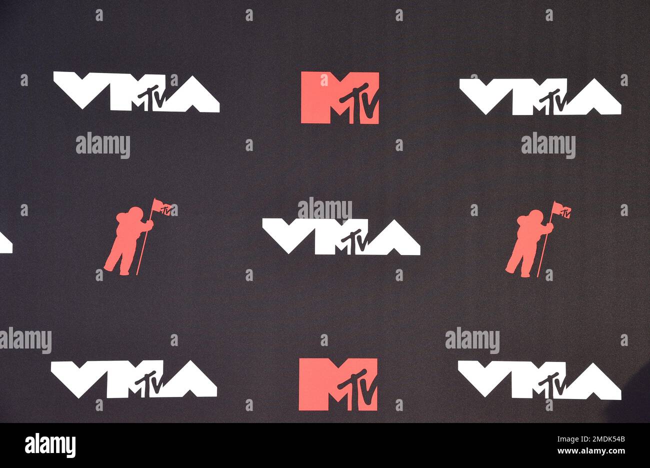 The MTV signage is seen at the MTV Video Music Awards at Barclays ...