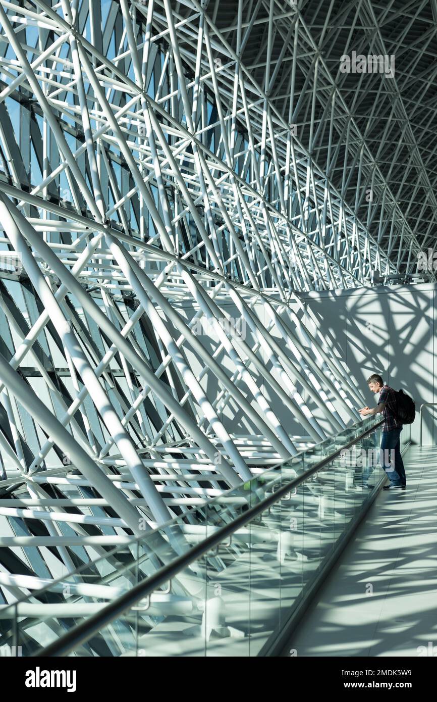 Croatia, Zagreb, the interior of the new Zagreb international airport ...