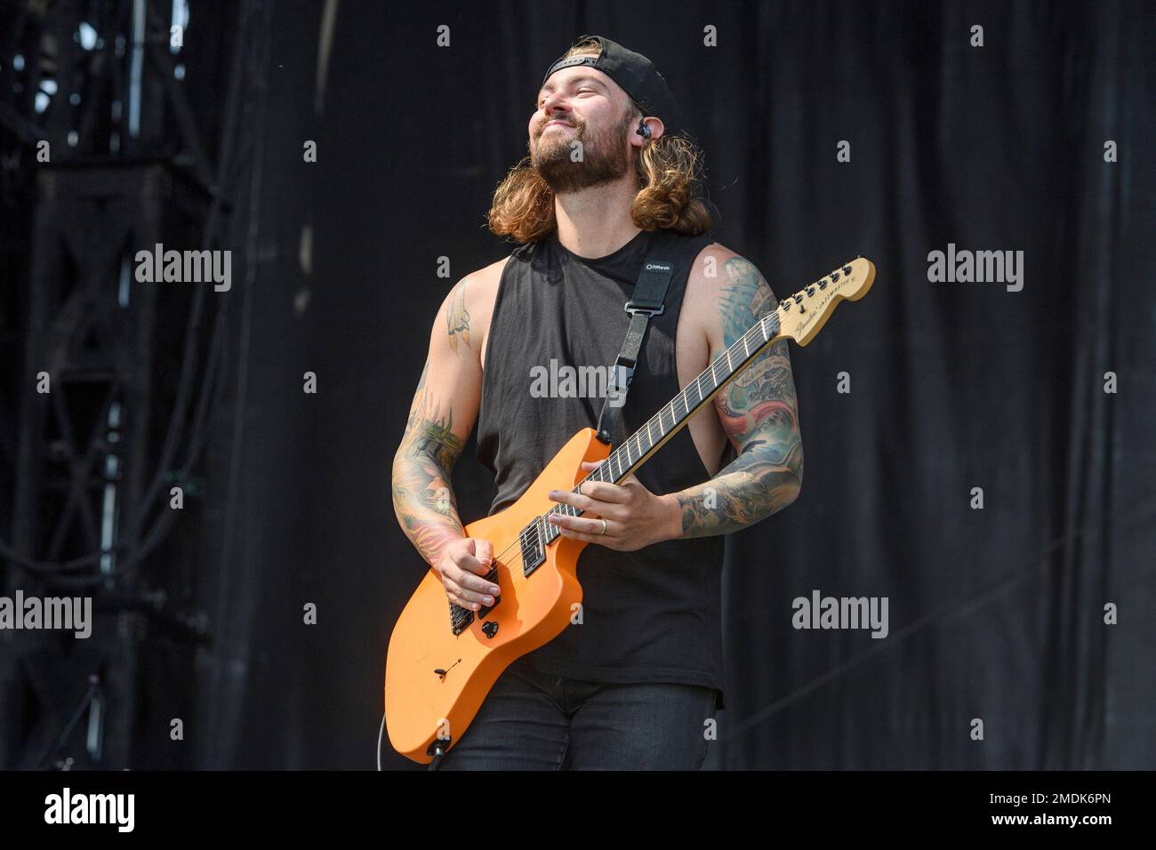 Seth Blake of the band Wage War performs at Inkcarceration music and ...
