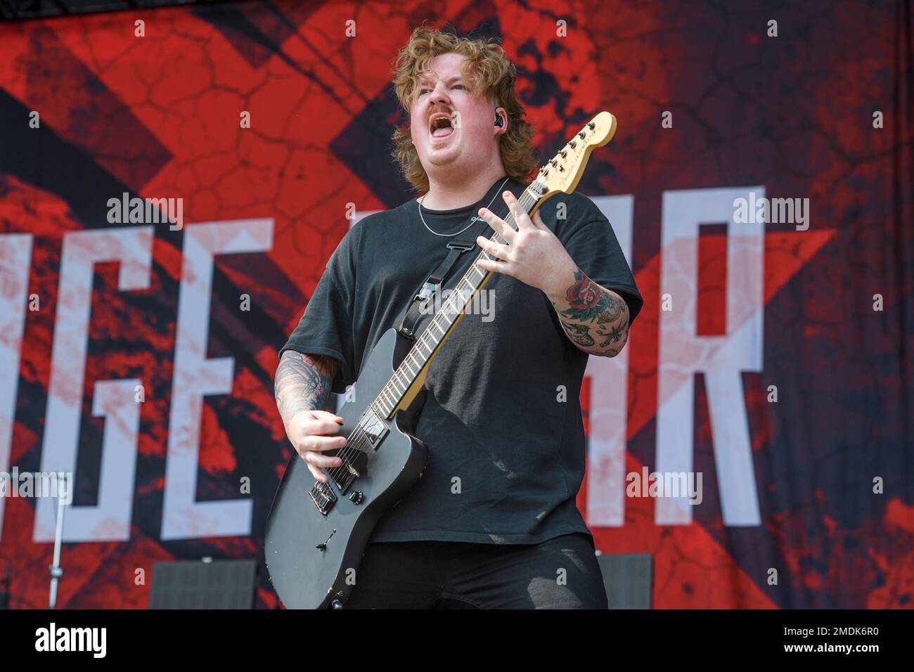 Cody Quistad of the band Wage War performs at Inkcarceration music and ...