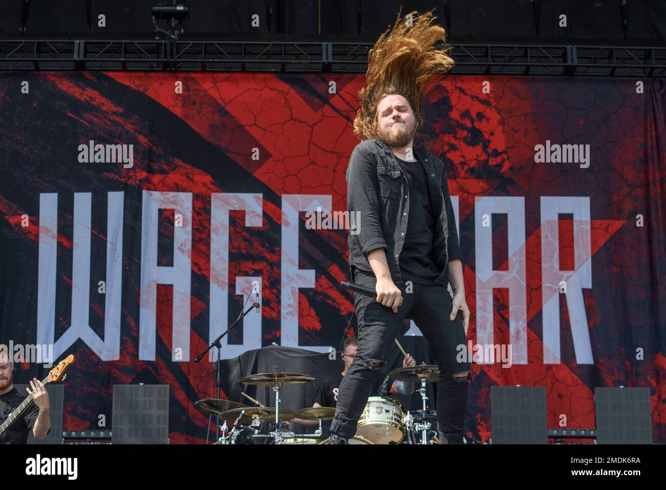 Briton Bond of the band Wage War performs at Inkcarceration music and ...