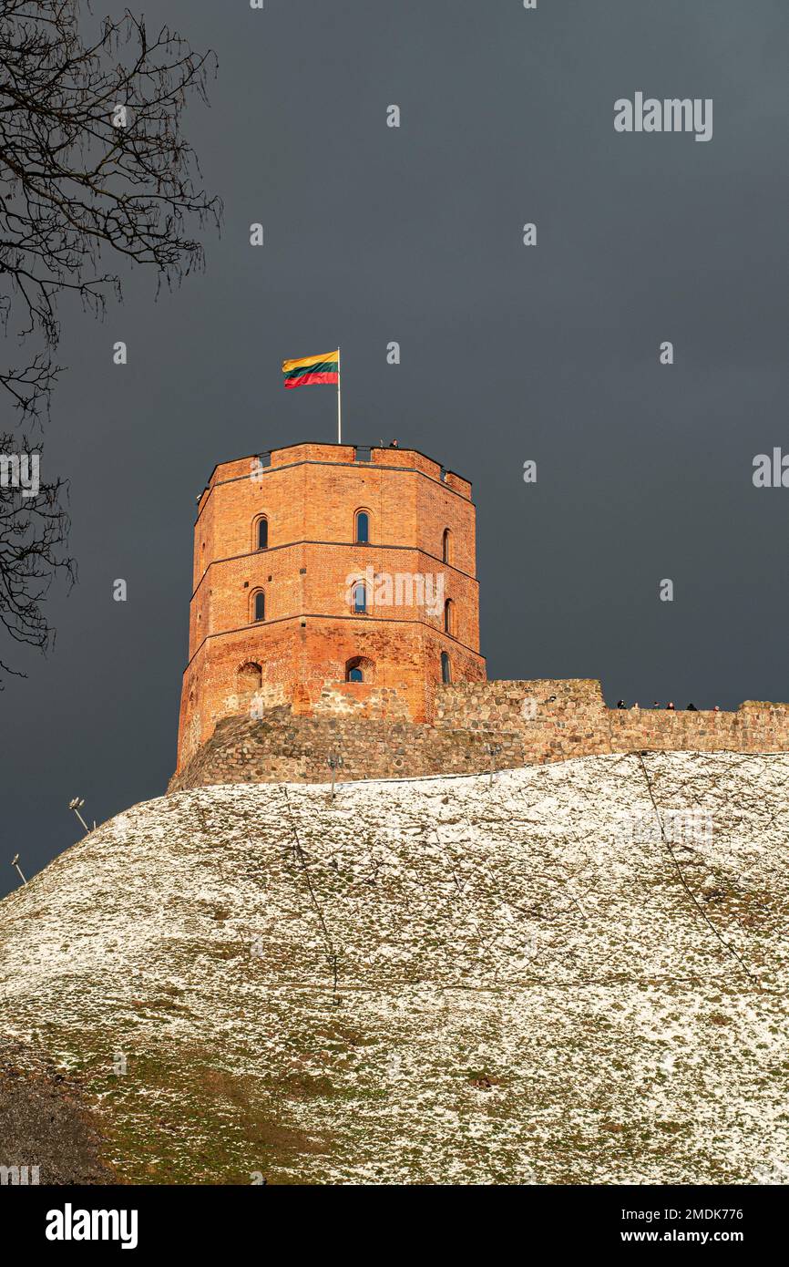 Gediminas Tower or Castle, the remaining part of the Upper Medieval ...