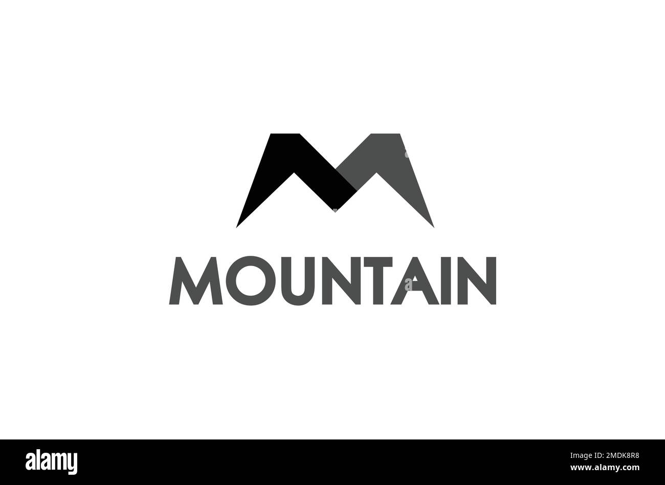 Creative Mountain Peak Letter M Logo Vector Design Icon Stock Vector ...