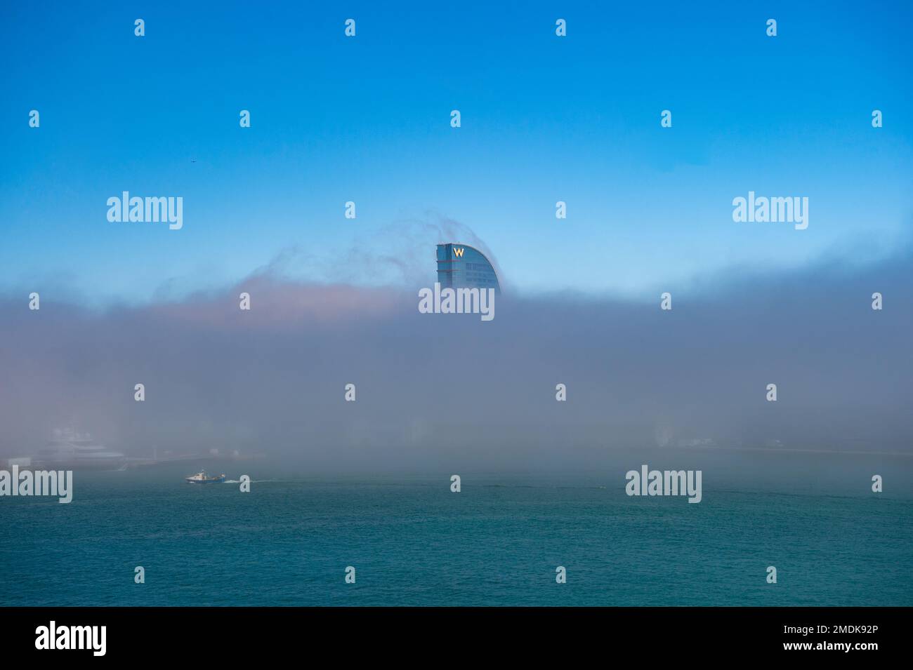 Barcelona, Spain - March 30, 2016: Beachfront W barcelona hotel Vela ...
