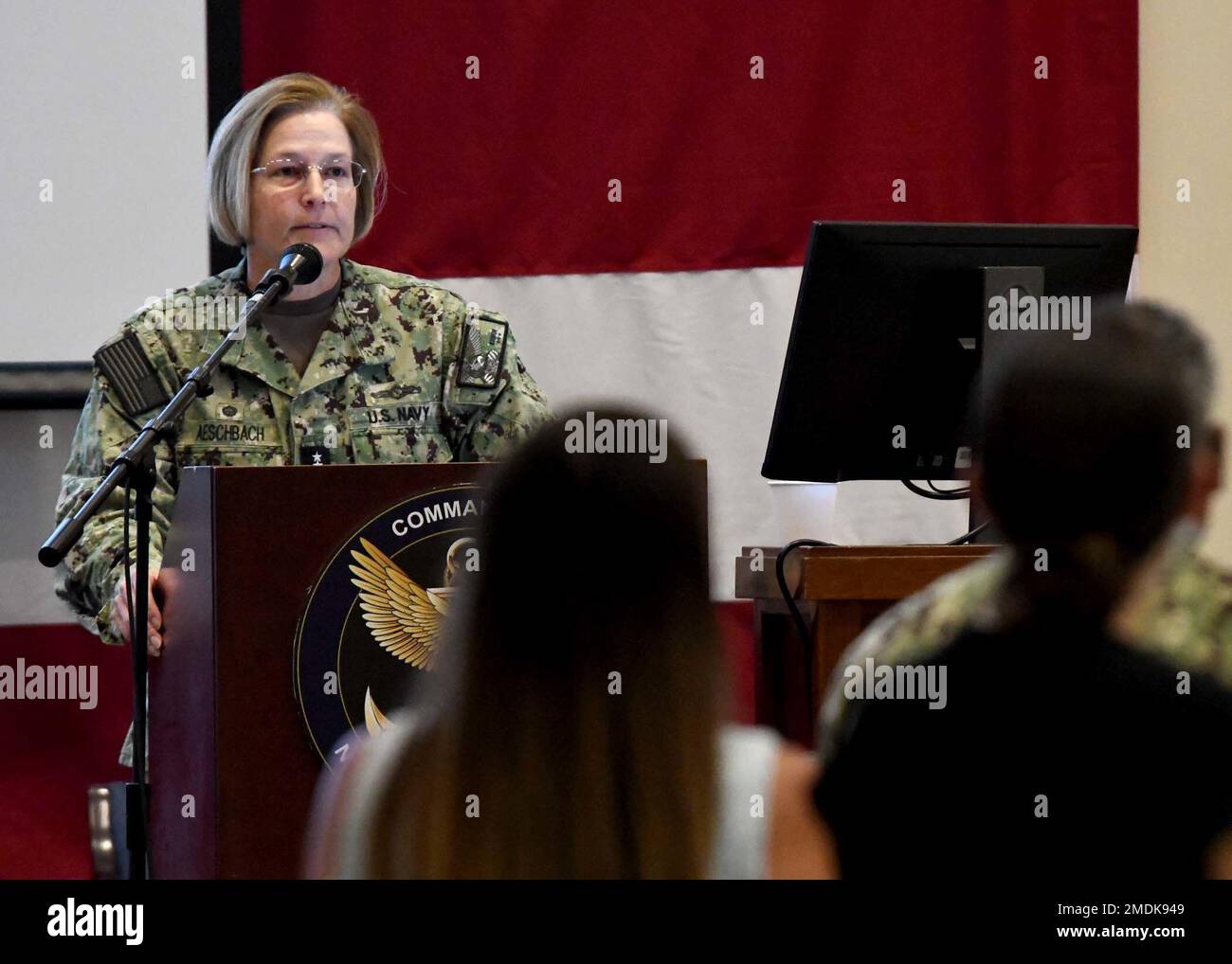 Vice Adm. Kelly Aeschbach, commander of Naval Information Forces ...