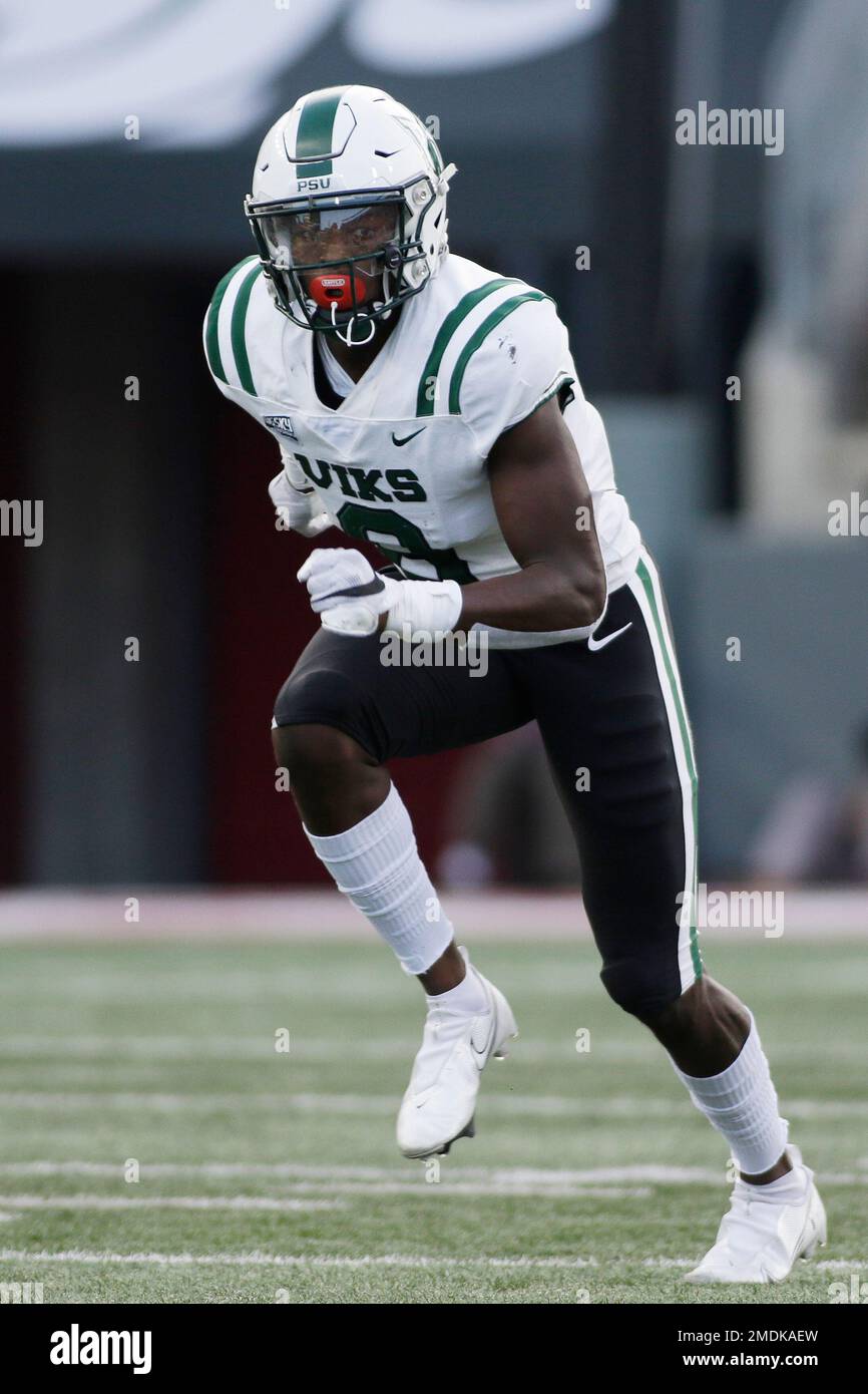 Portland State wide receiver George McCorley runs a route during the ...
