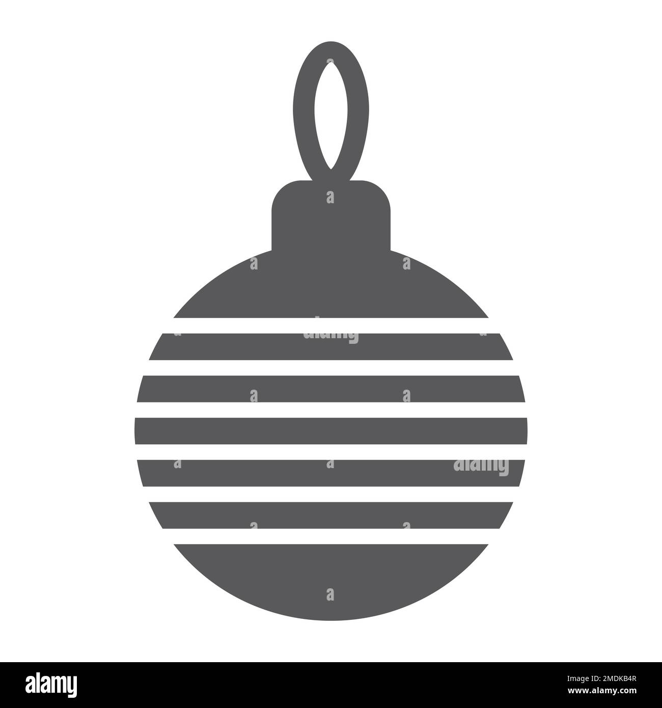 Christmas tree ball glyph icon, xmas and decoration, bauble sign ...
