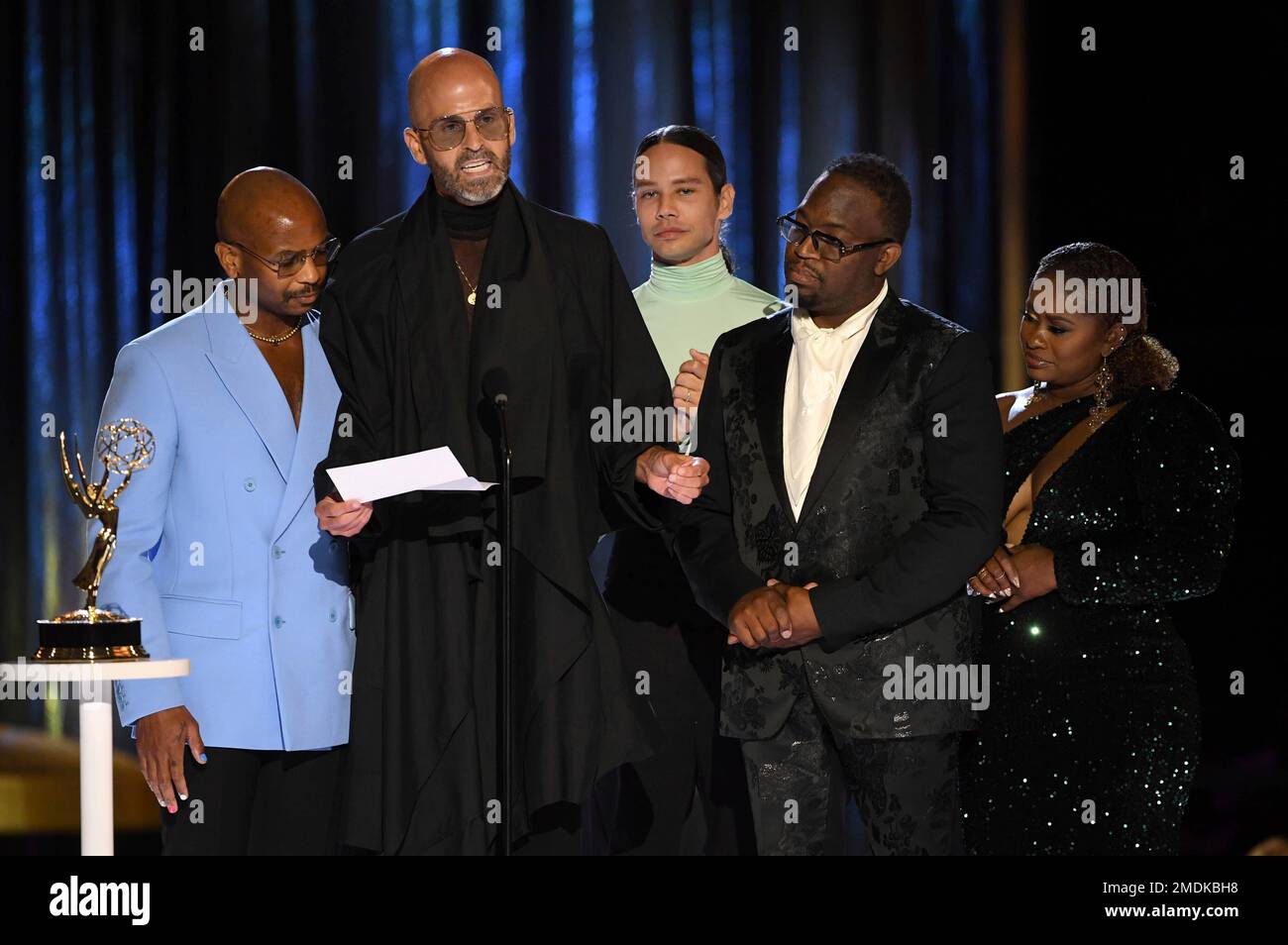 Timothy Harvey, from left, Barry Lee Moe, Rob Harmon, Greg Bazemore and ...