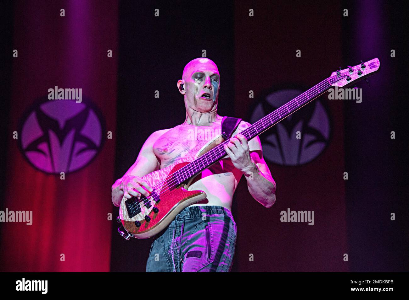 Ryan Martinie of Mudvayne performs at Inkcarceration Music and Tattoo ...