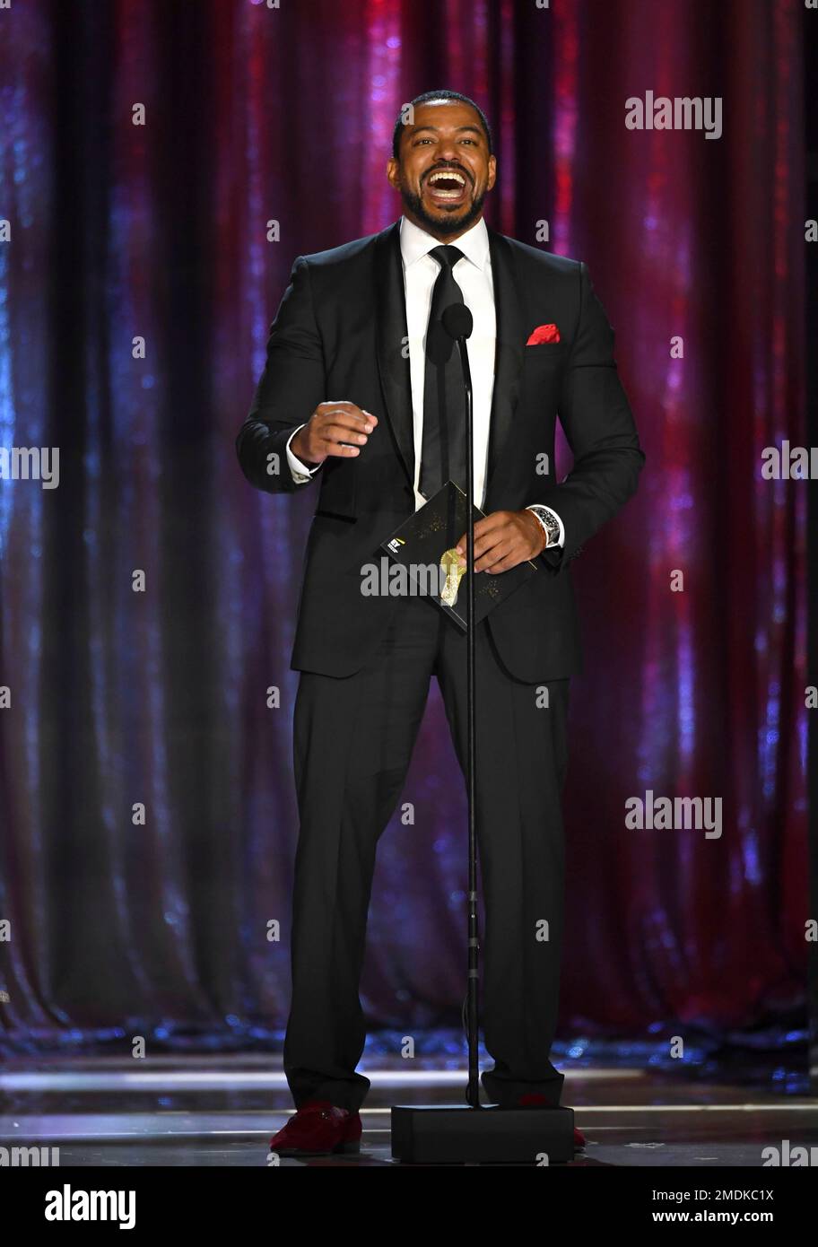 Laz Alonzo appears on stage during night one of the Television Academy ...