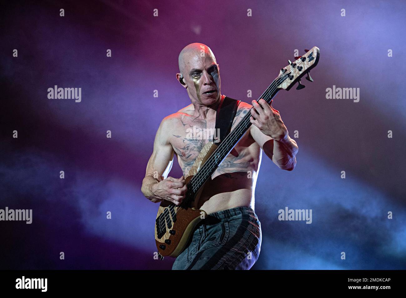 Ryan Martinie of Mudvayne performs at Inkcarceration Music and Tattoo ...