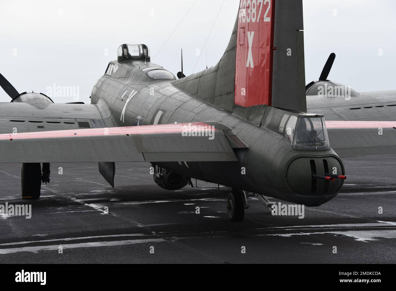 The tail of a B-17 Flying Fortress from the Commemorative Air Force ...