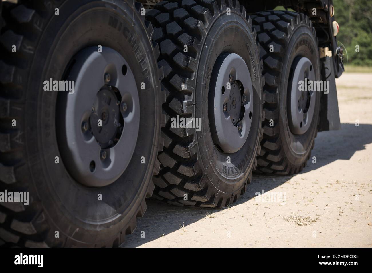 An M977 Heavy Expanded Mobility Tactical Truck (HEMTT) from the 445th ...