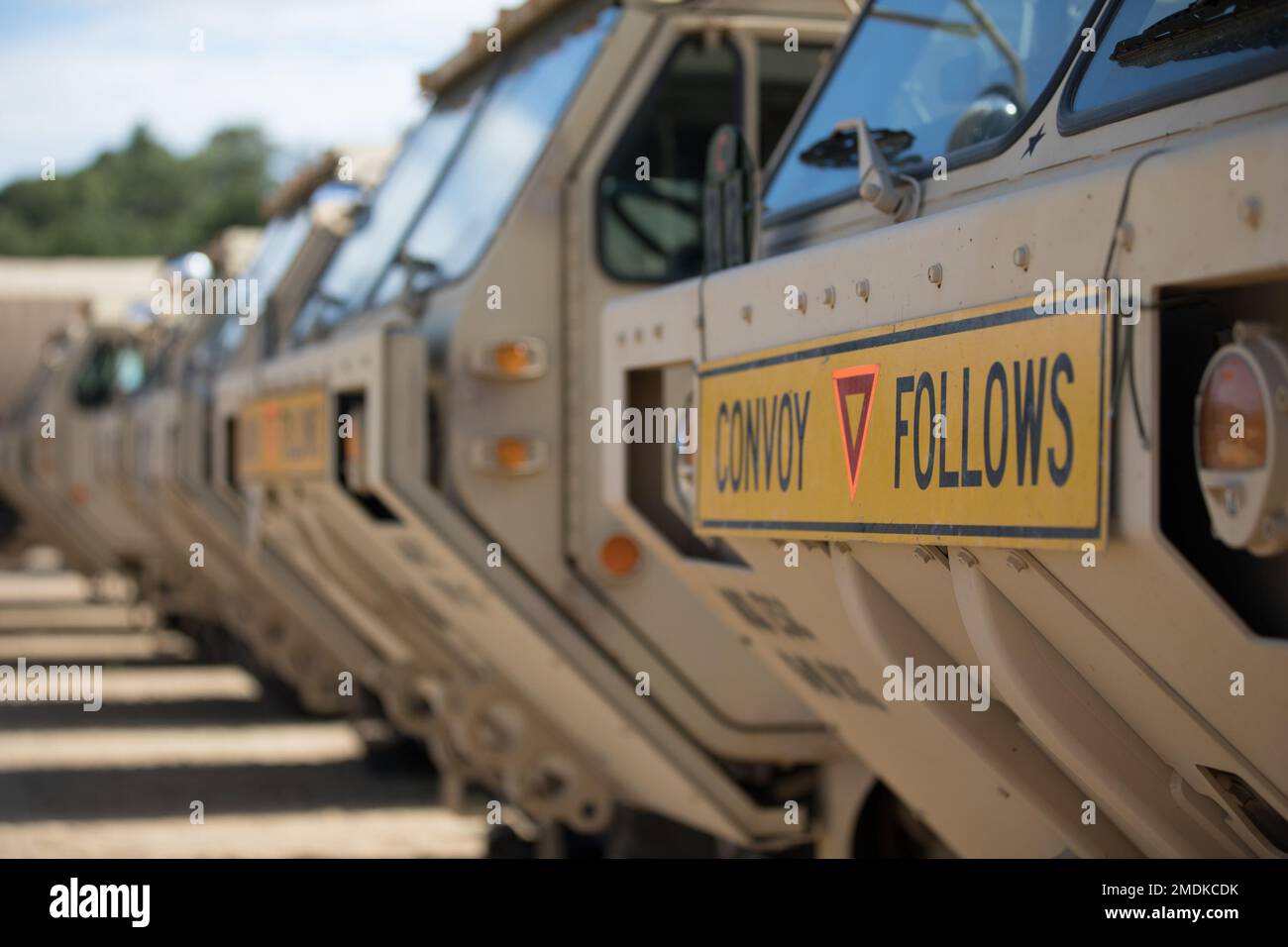 A fleet of M977 Heavy Expanded Mobility Tactical Trucks (HEMTT) from ...