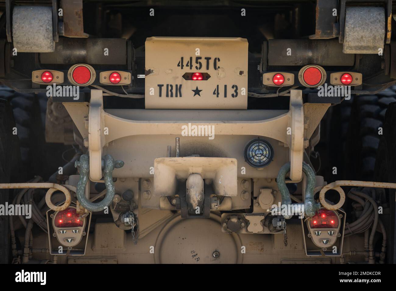 An M977 Heavy Expanded Mobility Tactical Truck (HEMTT) from the 445th ...