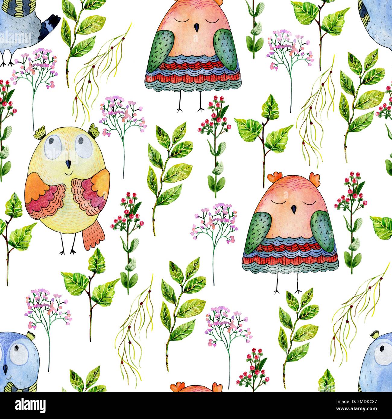 watercolor seamless pattern Stock Photo - Alamy