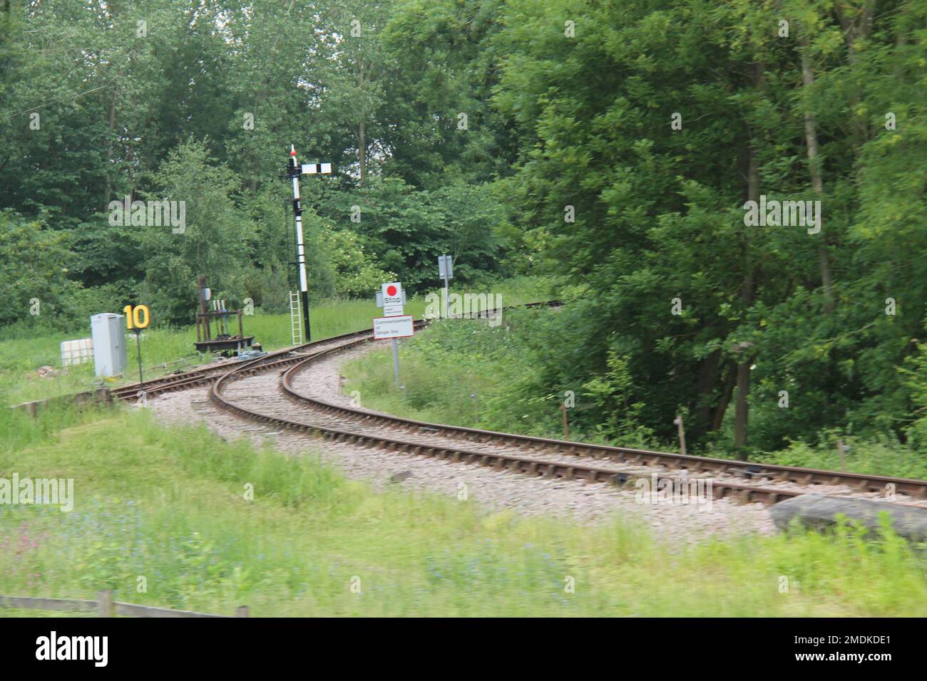 The Tracks and Signals of a Single Railway Junction Stock Photo - Alamy