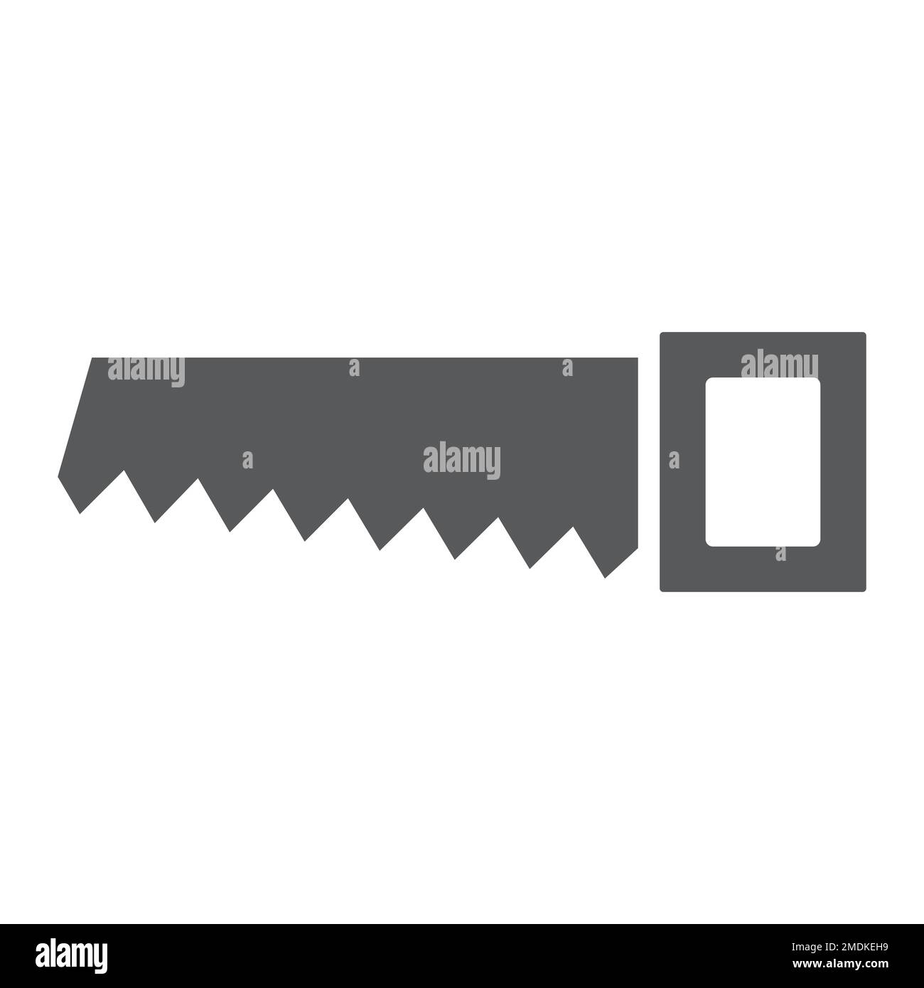 Hand saw glyph icon, tool and repair, handsaw sign, vector graphics, a solid pattern on a white ...