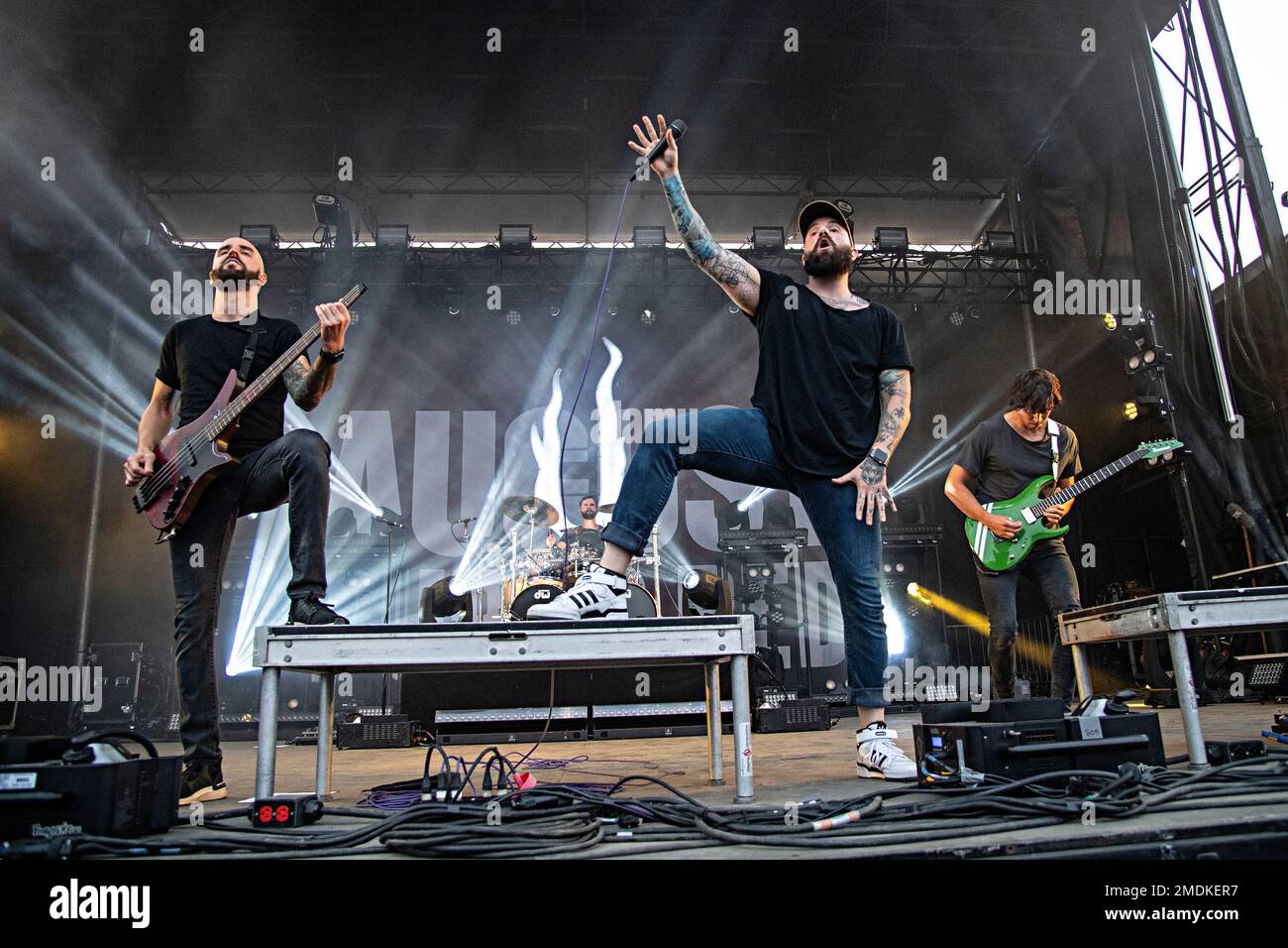 Dustin Davidson, from left, Matt Greiner, Jake Luhrs, and JB Brubaker ...