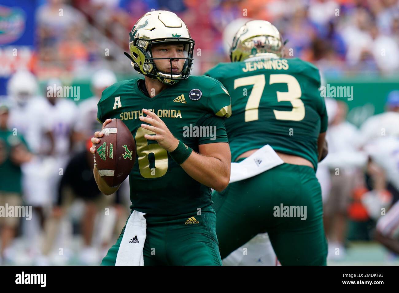 South Florida quarterback Cade Fortin during the first half of an NCAA ...