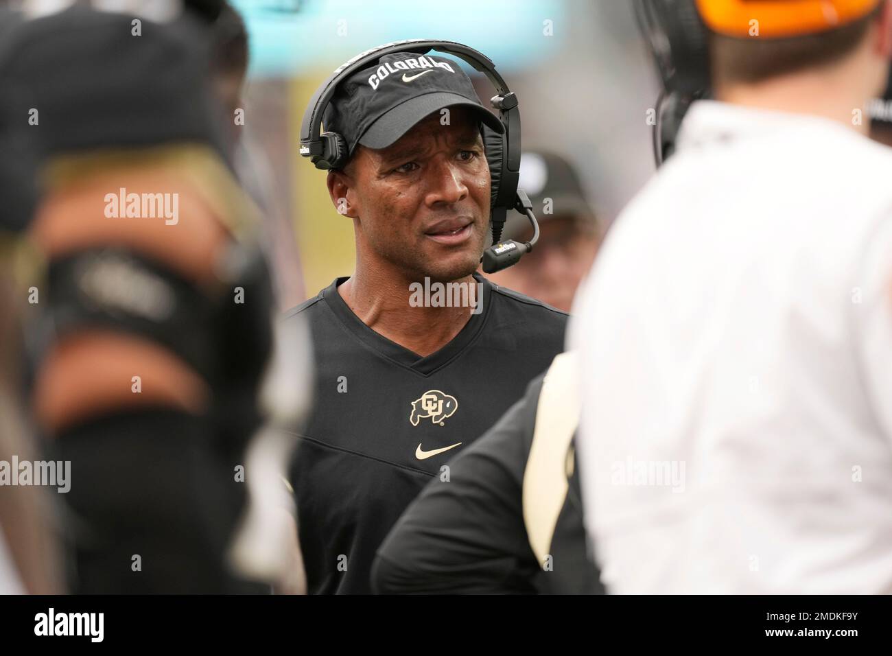 Colorado head coach Karl Dorrell directs his players in the second half ...