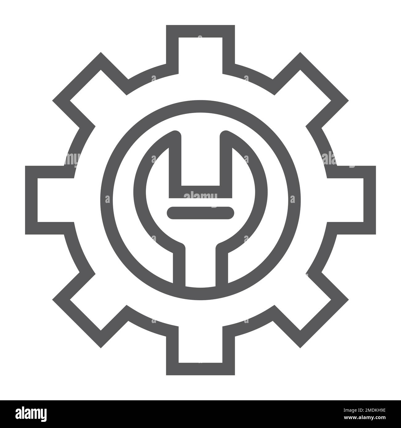 Technical support line icon, maintenance and service, setting sign ...