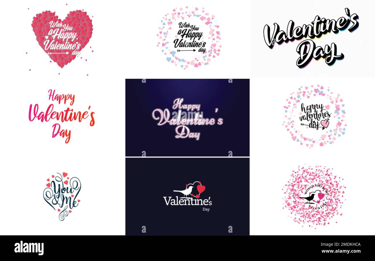 Pink October logo with hearts and calligraphy lettering isolated on ...