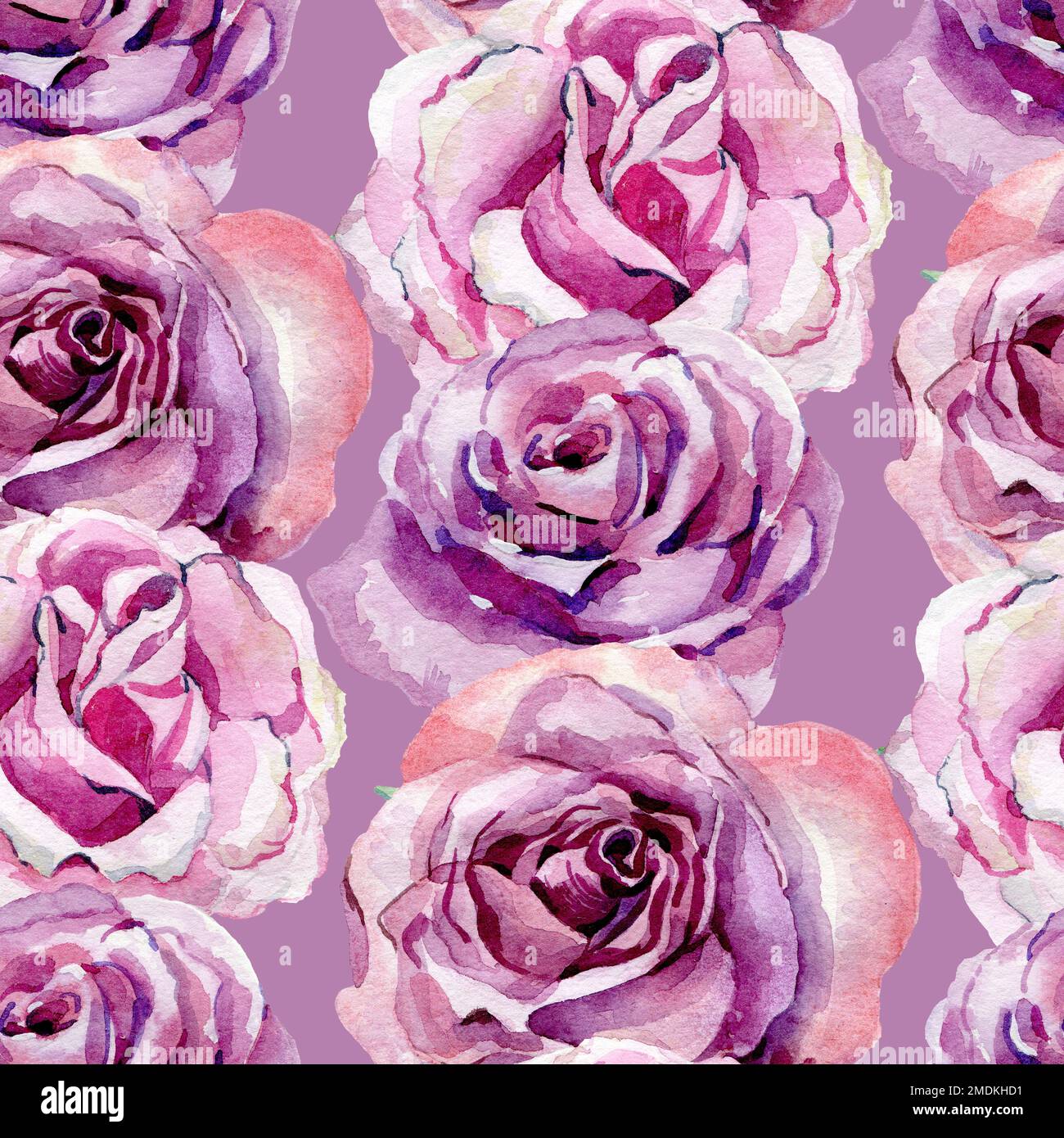 watercolor bouquet of roses Stock Photo - Alamy