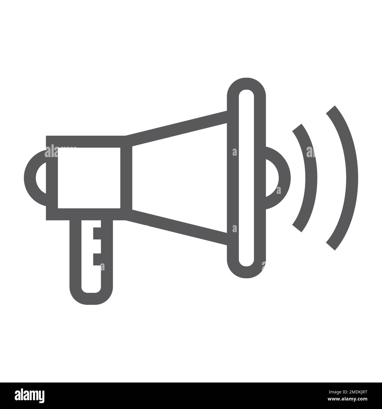 Viral marketing line icon, advertisement and media, megaphone sign ...