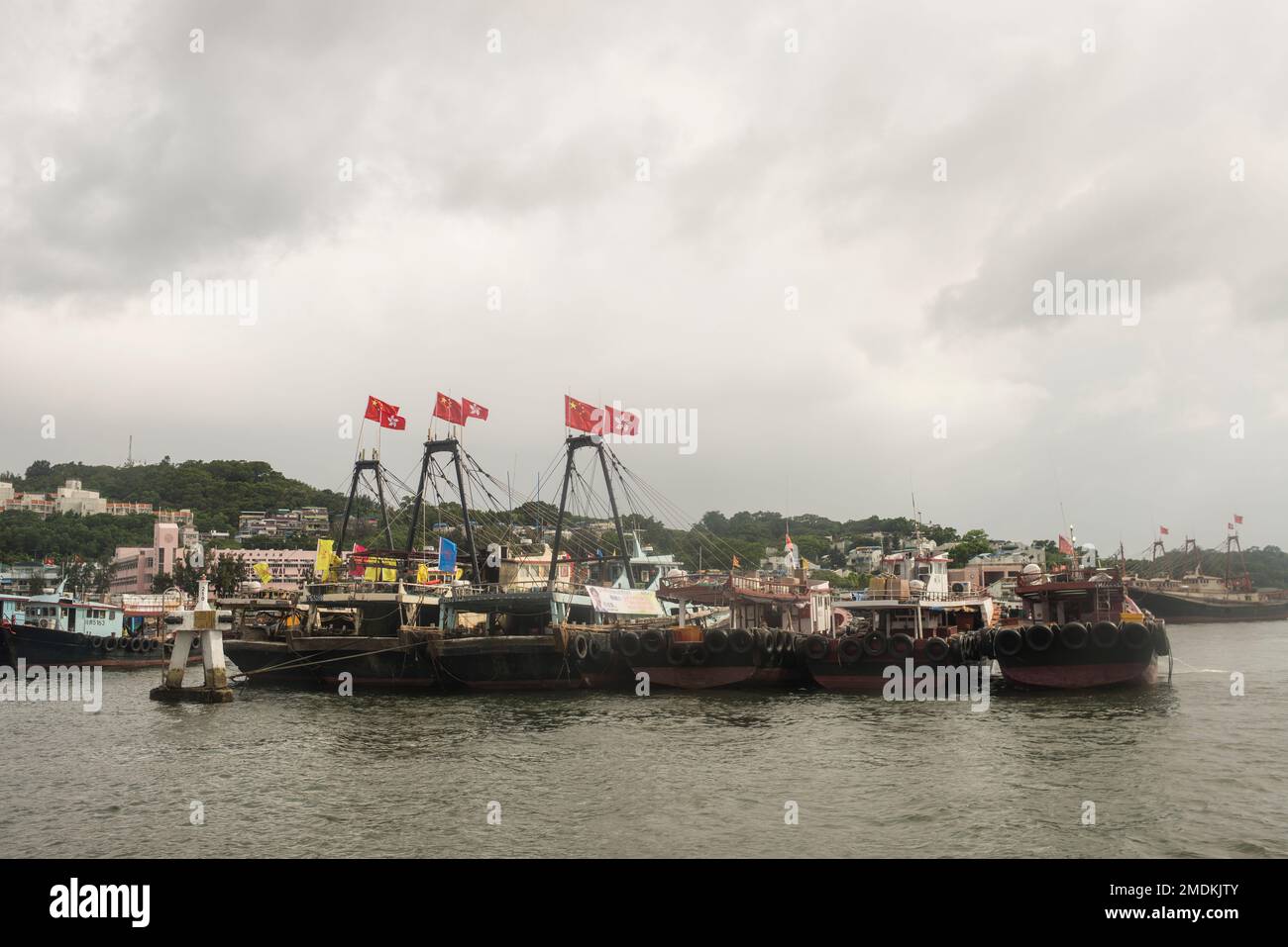 Work boats, Cheung Chau harbour, Hong Kong Stock Photo - Alamy