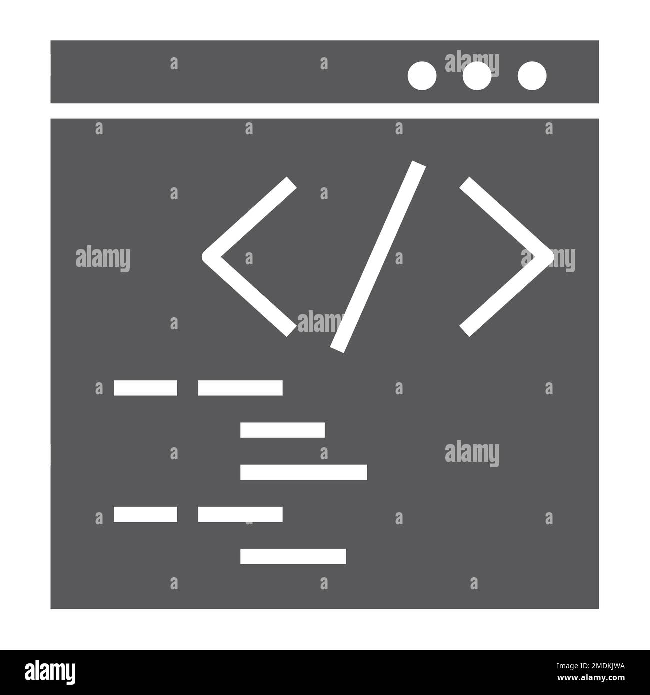 Programming Glyph Icon Website And Development Browser Sign Vector