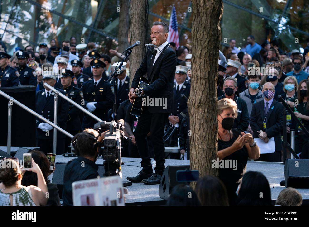 Bruce Springsteen performs during ceremonies to commemorate the 20th ...