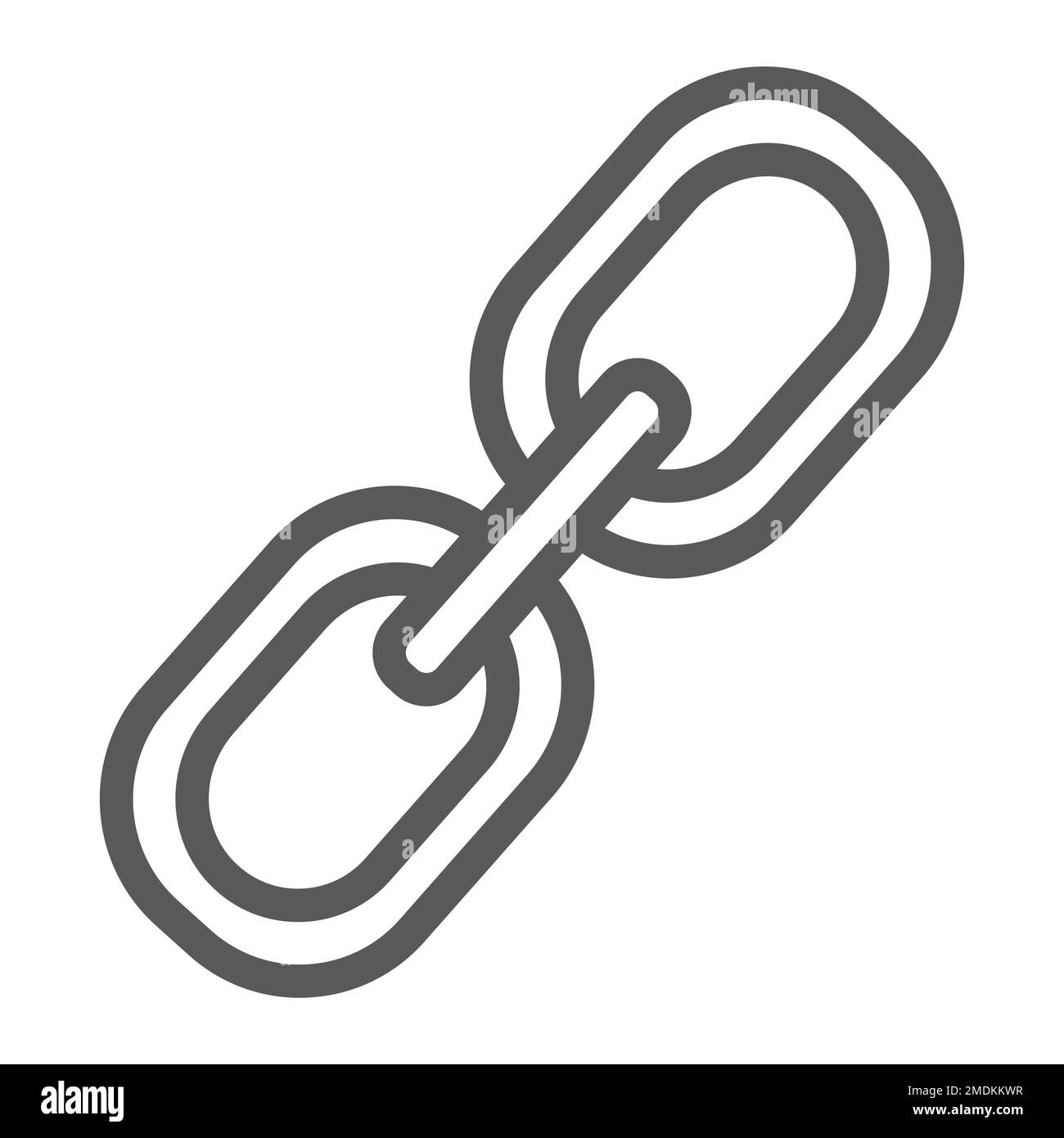 Link Line Icon Connection And Attach Chain Sign Vector Graphics A Linear Pattern On A White